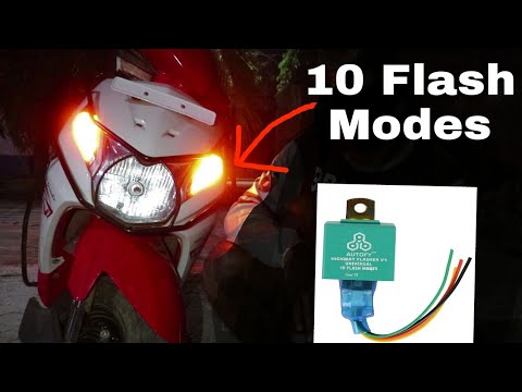 10 Pattern Hazard light Flasher install in Scooty | Parking light ...
