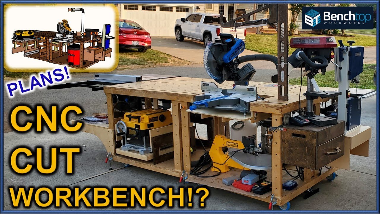 Mobile Workbench Tour// All Plywood // CNC Cut // EP 87 - YouTube