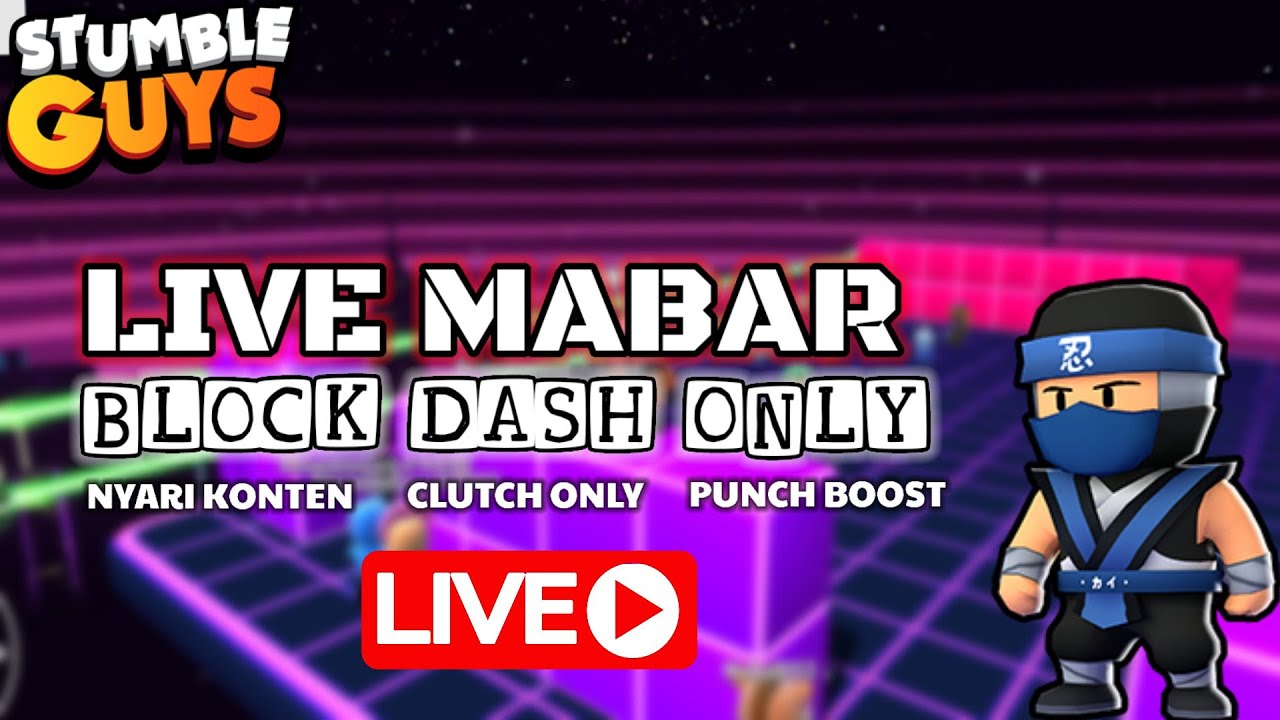 🔴[LIVE] GAME LONCAT LONCAT BLOCK DASH ONLY | multiplayer stumble guys ...