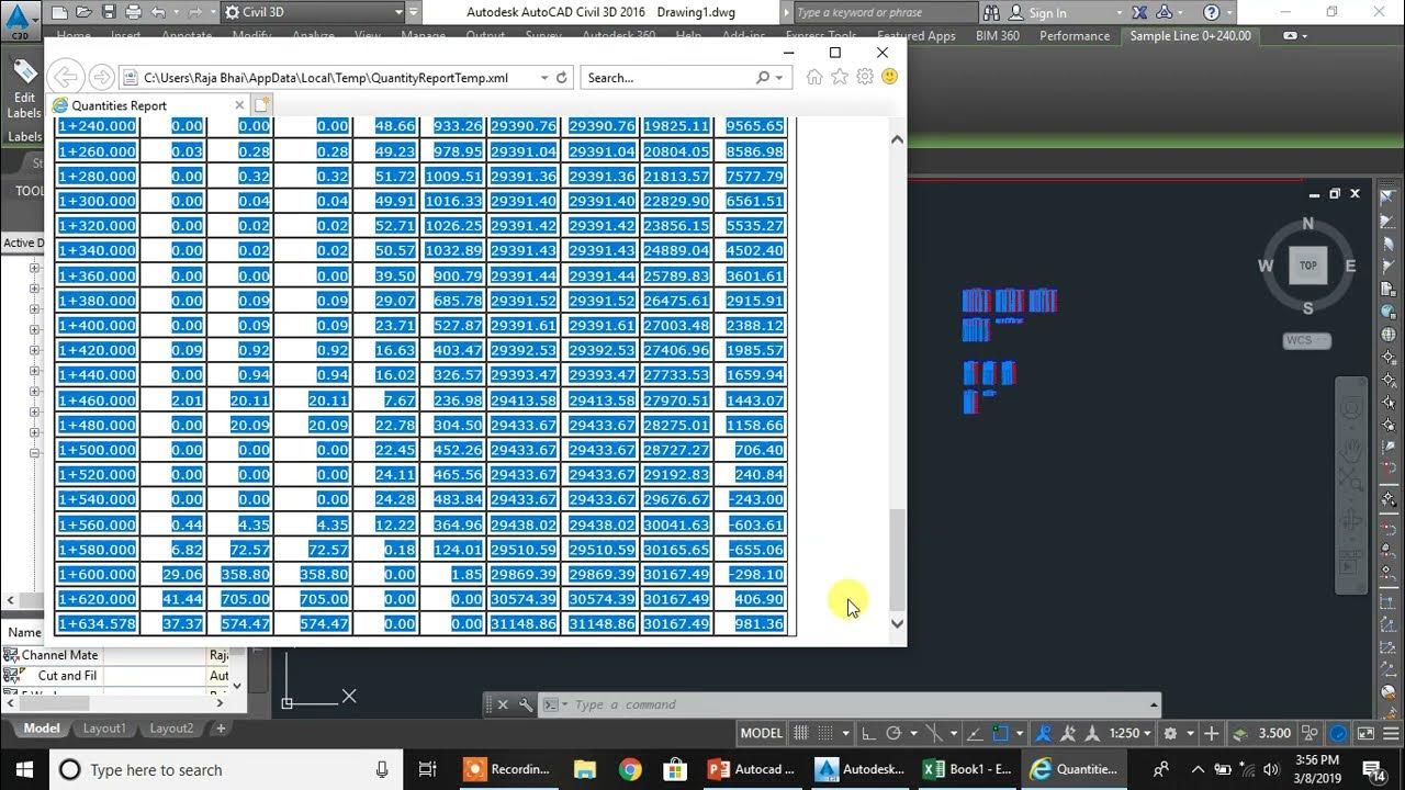 How to Calculate Cut and Fill Volume in Civil 3D for Open Channel ...
