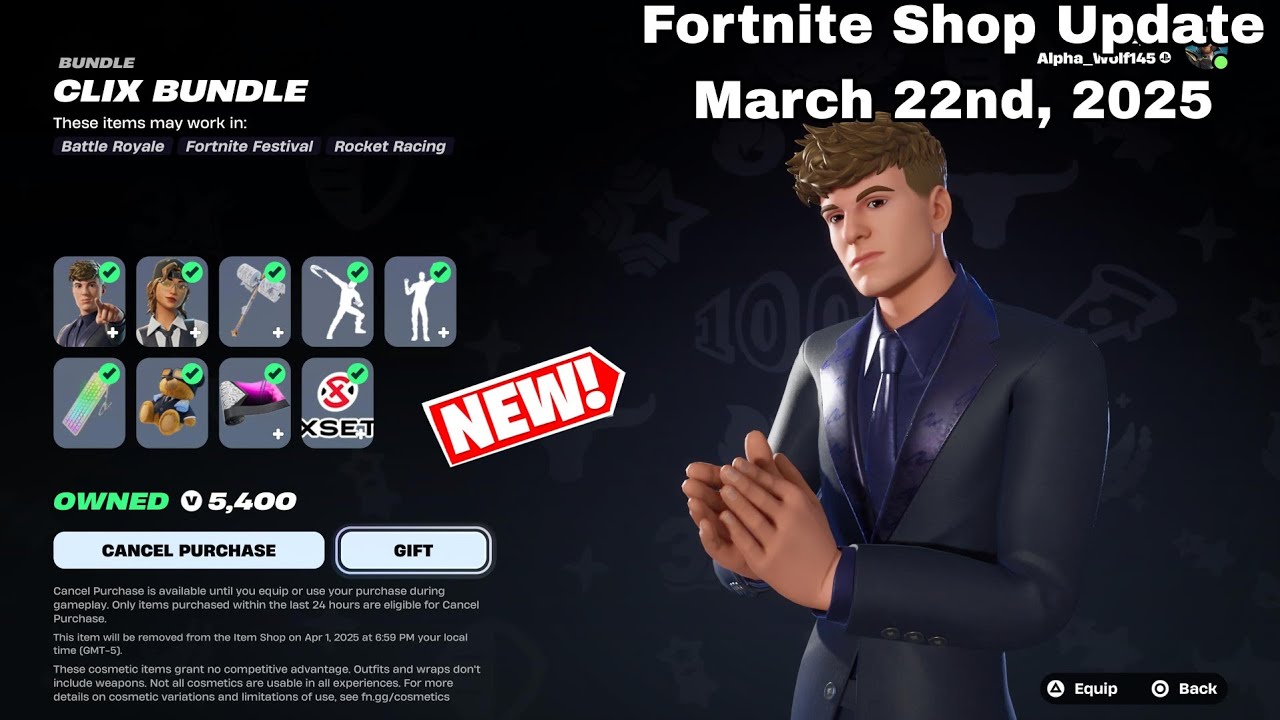 Fortnite: Item Shop Review [March 22nd, 2025] (Fortnite Chapter 6) New ...