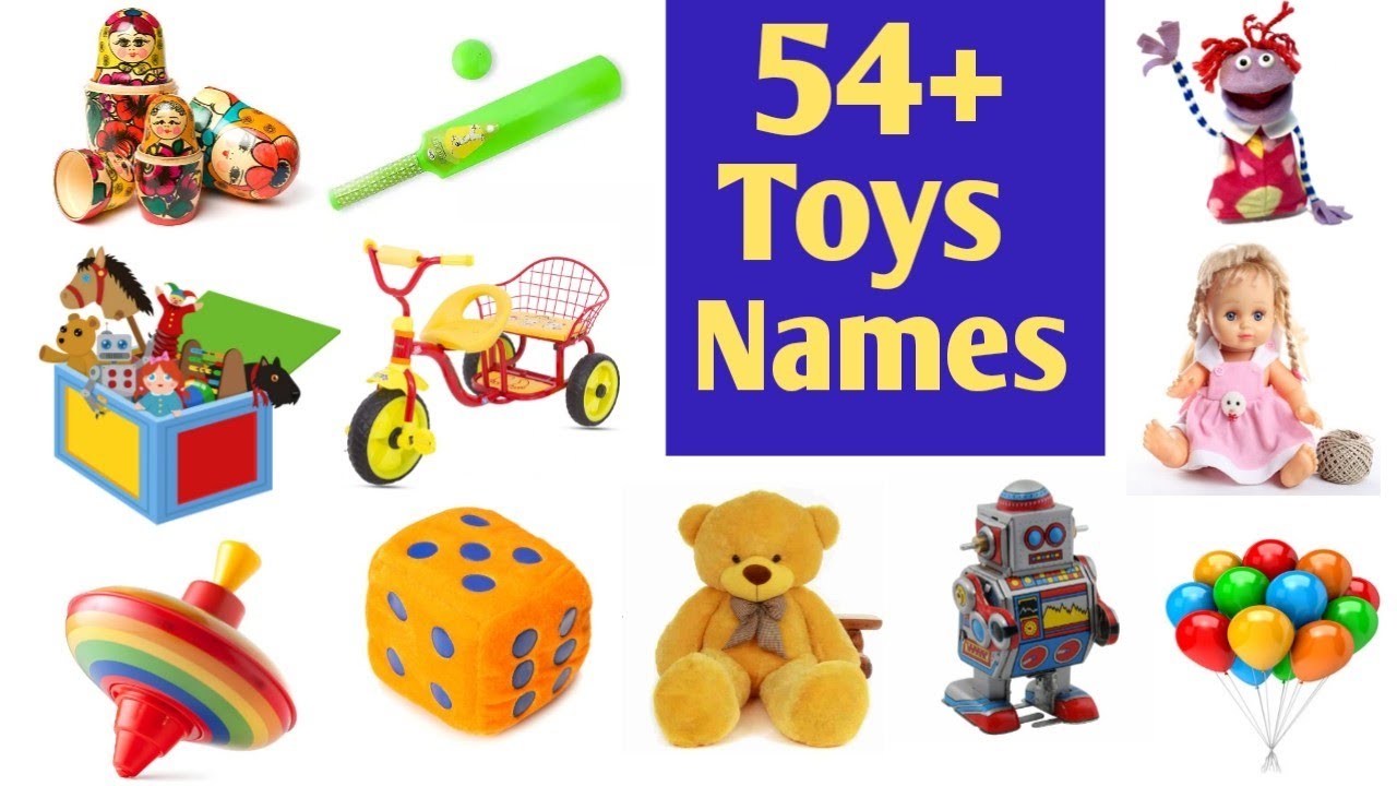 Toys Names list in English / Toys vocabulary for kids / Toys names in ...