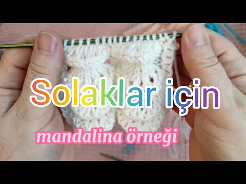 Solaklar için örgü Mandalina dilimi örneği