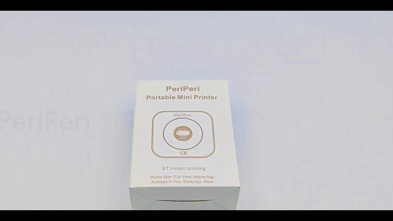 PeriPeri C6 Mini Thermal Printer Inkless Bluetooth Pocket Printer (1 ...
