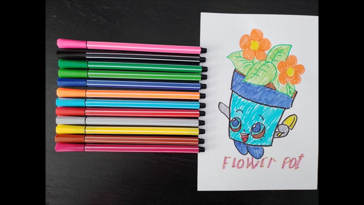 Drawing and coloring ordinary things with a marker. Let's learn to draw ...