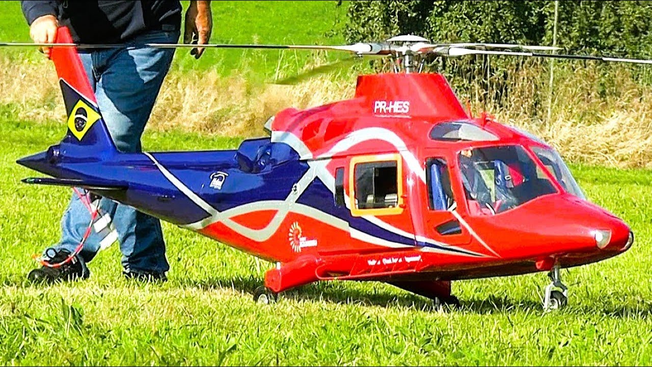 Massive Brazilian RC Turbine Heli Takes Goes Airborne - YouTube