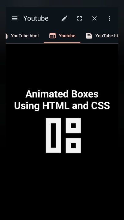 Animated Boxes Using HTML & CSS #animated #boxes #htmlandcss - YouTube