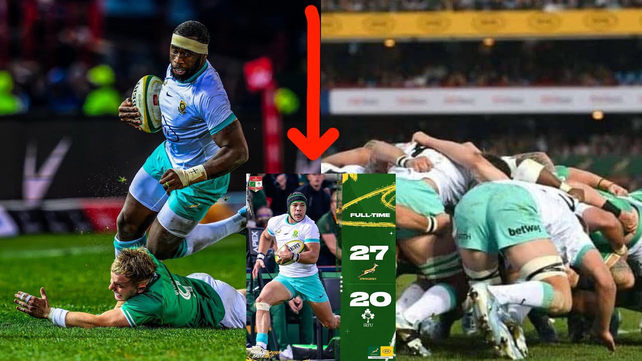 World champions springboks triumph over Ireland for first try in 8 ...