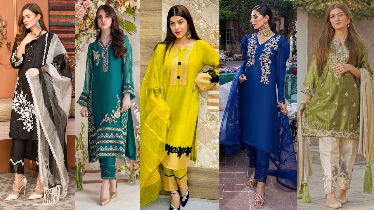 Decent Party Wear Dresses |Simple & Stylish Party Wear Dress|Pakistani ...
