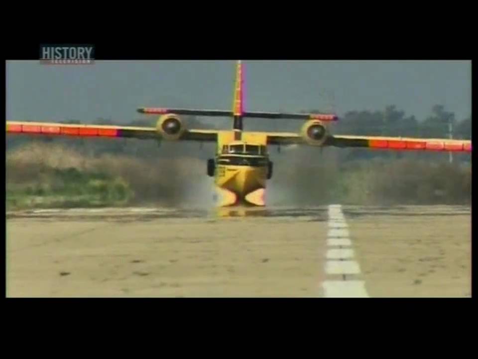 Bad Landing Cl-215 bomber gear up - YouTube