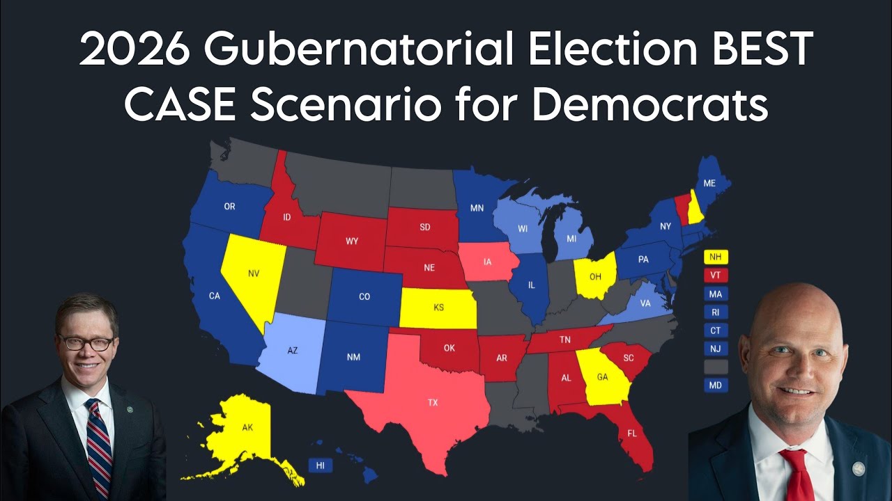 2026 BEST CASE Scenario for Democrats in the Gubernatorial Elections ...