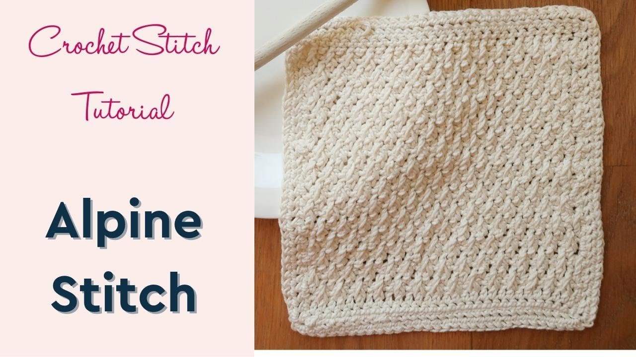 Alpine stitch crochet tutorial - YouTube