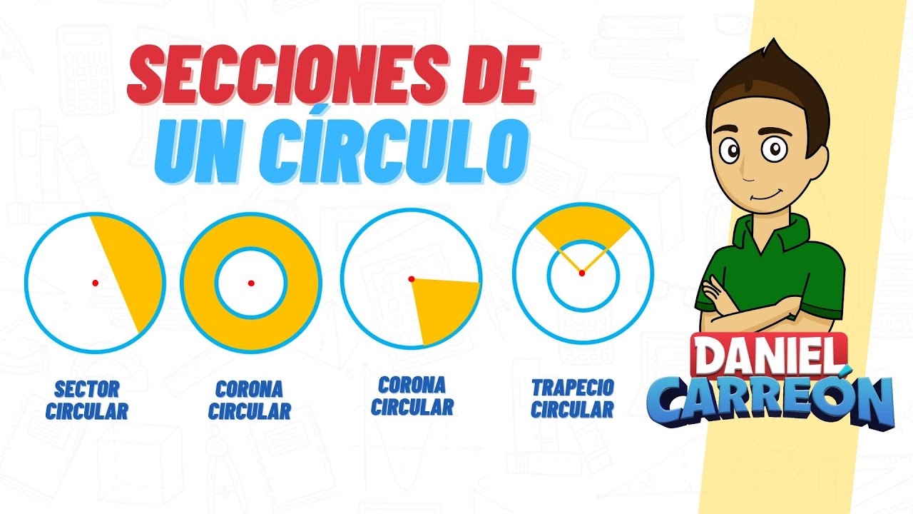 SECCIONES DE UN CIRCULO (Segmento, sector, corona y trapecio circular) super facil - YouTube