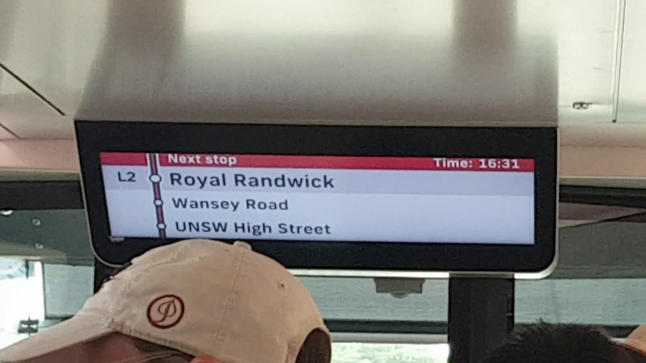 Sydney Light Rail L2 Loop of Internal Destination Indicator featuring ...