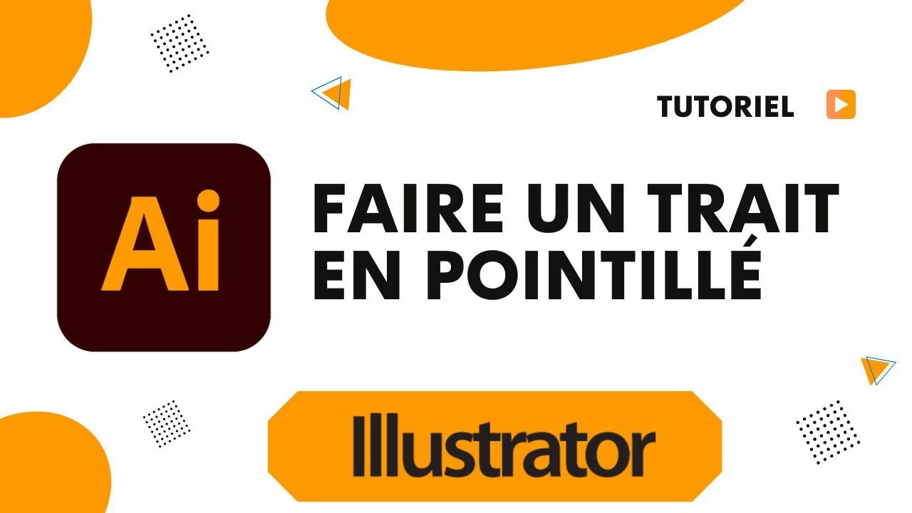 Comment faire un trait pointillé sur Illustrator - YouTube
