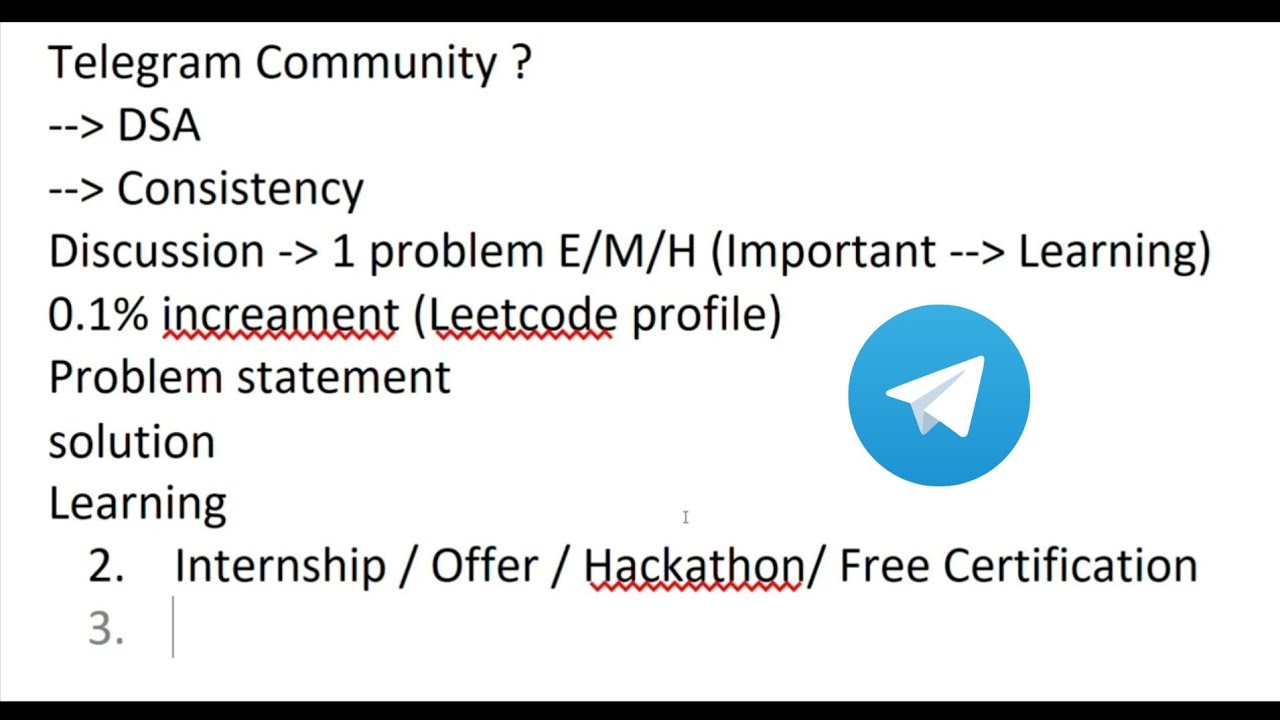 Why You MUST Join My Telegram Community 🔥 | DSA + Internships + Jobs ...