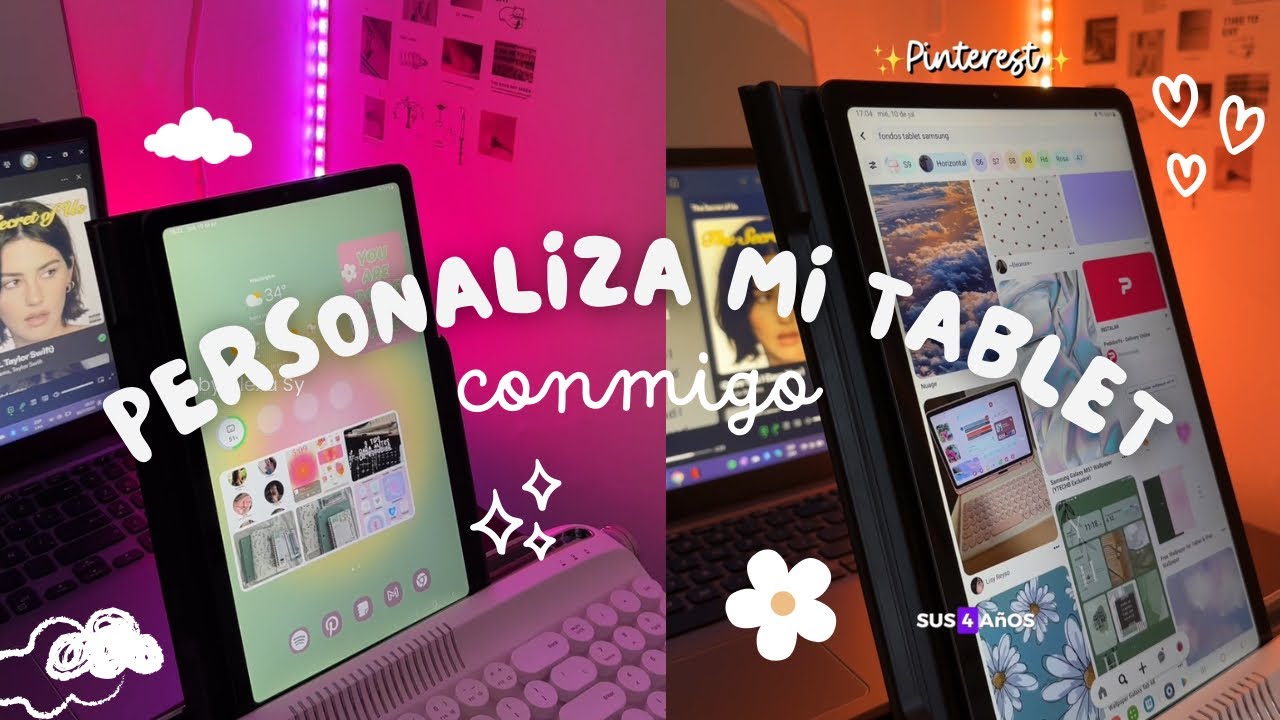 PERSONALIZA MI TABLET samsung conmigo | aesthetic 🌷🩷🧚🏻‍♀️ - YouTube