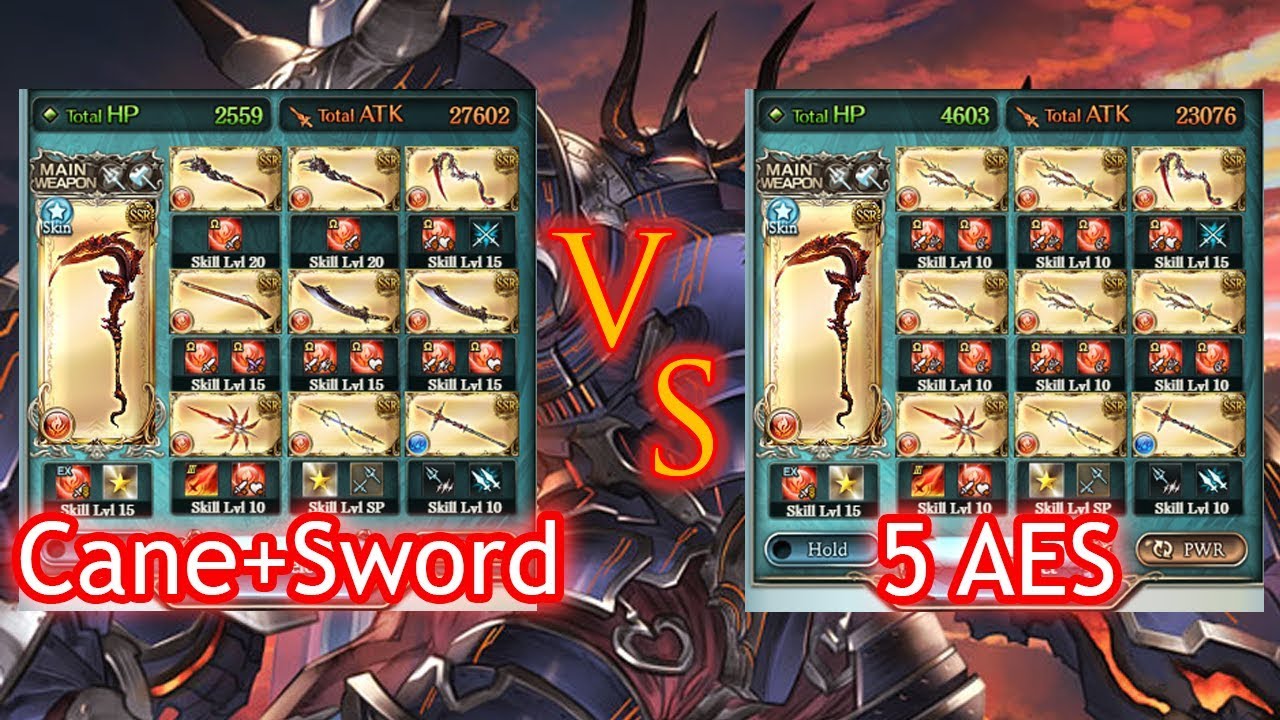[Granblue Fantasy] Fire Magna Grid Comparison : Cane+Shiva Vs 5 AES (No ...