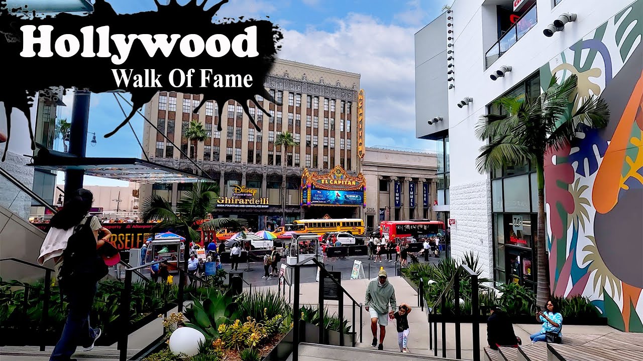 Walking Tour of Hollywood Walk of Fame in Los Angeles, California, USA ...