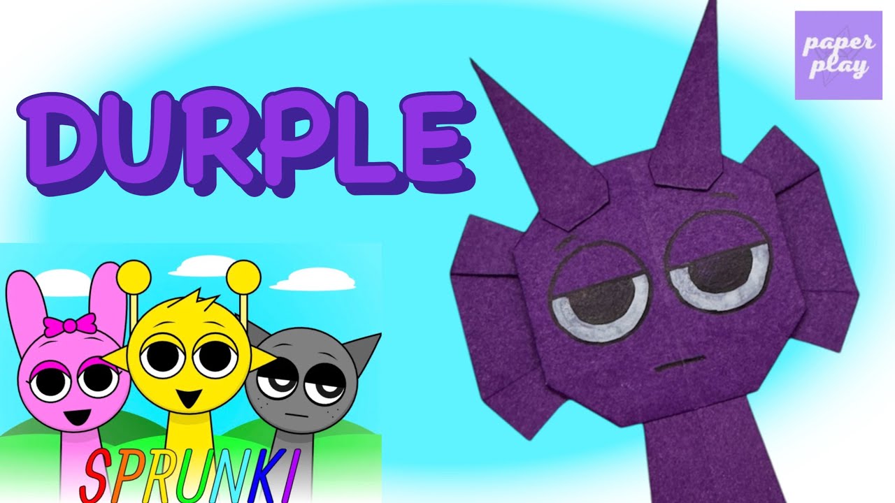 스프런키 더플 sprunki durple incredibox origami @paper-play - YouTube