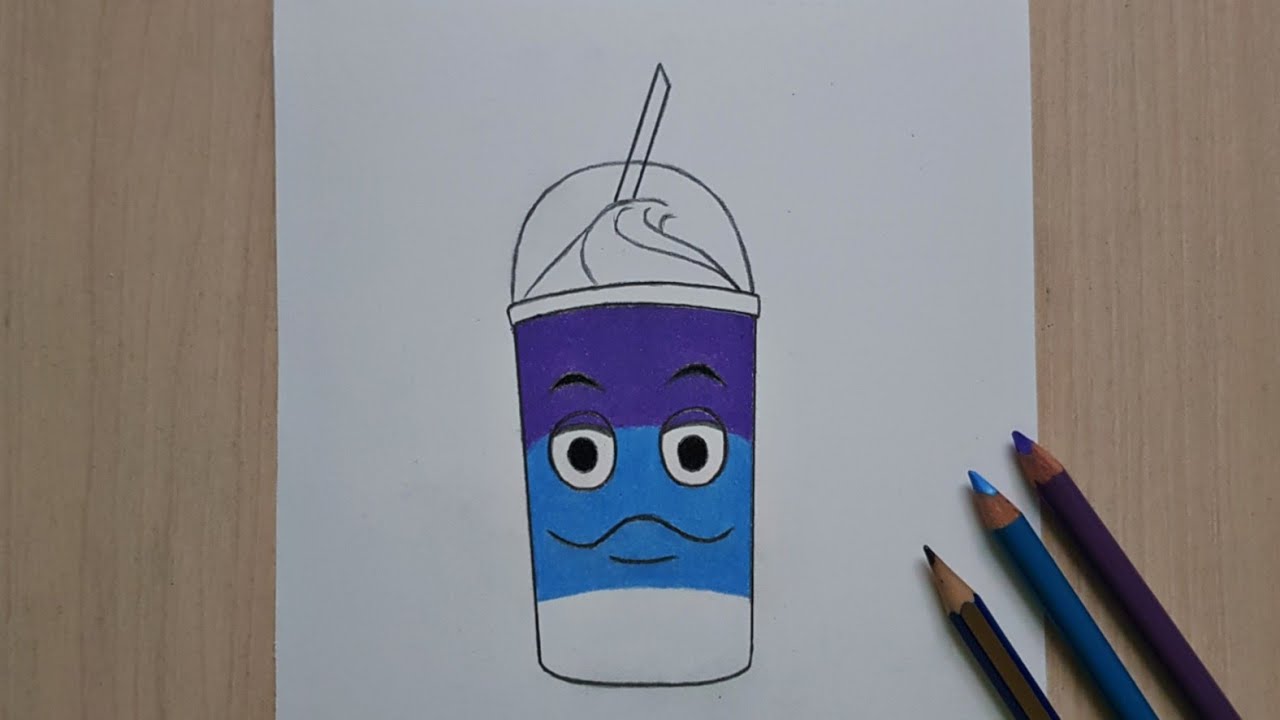 how to draw Grimace Shake | a cute Grimace Shake step by step | easy ...