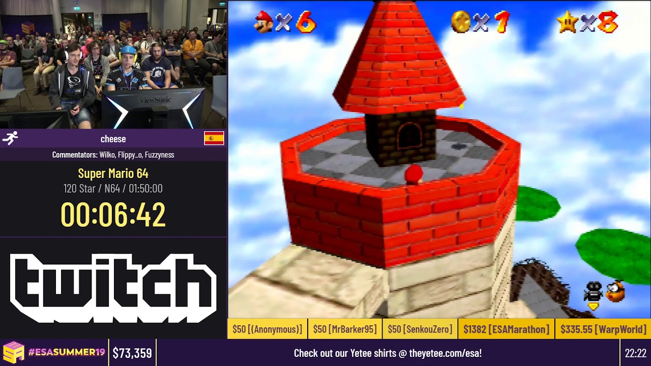 Super Mario 64 [120 Star] by cheese - #ESASummer19 - YouTube