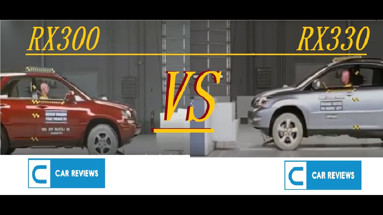 CRASH TEST 1999 Lexus RX 300 VS 2004 Lexus RX 330 40 mph CRASH TEST ...