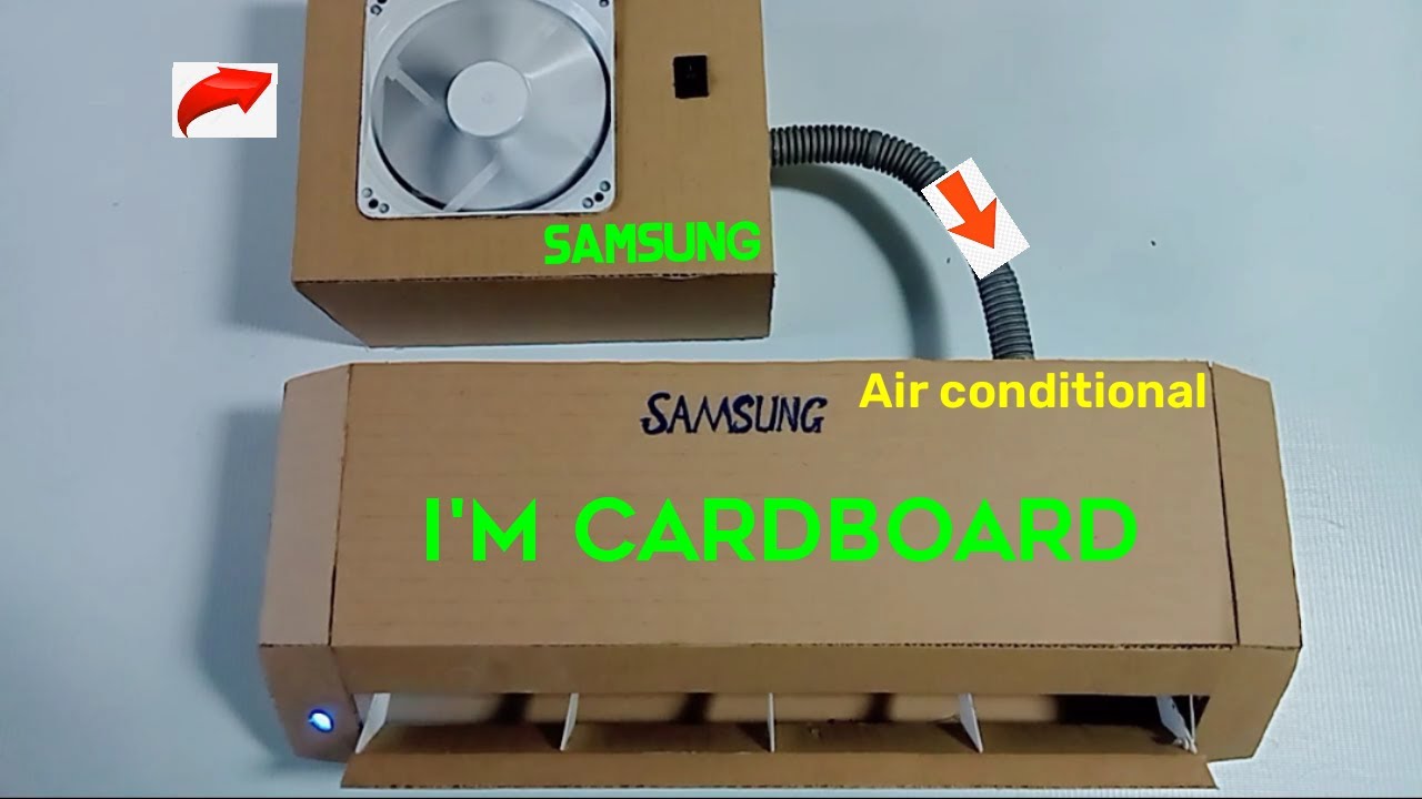 Cardboard toys making video || DIY air conditioner according to samsung ...