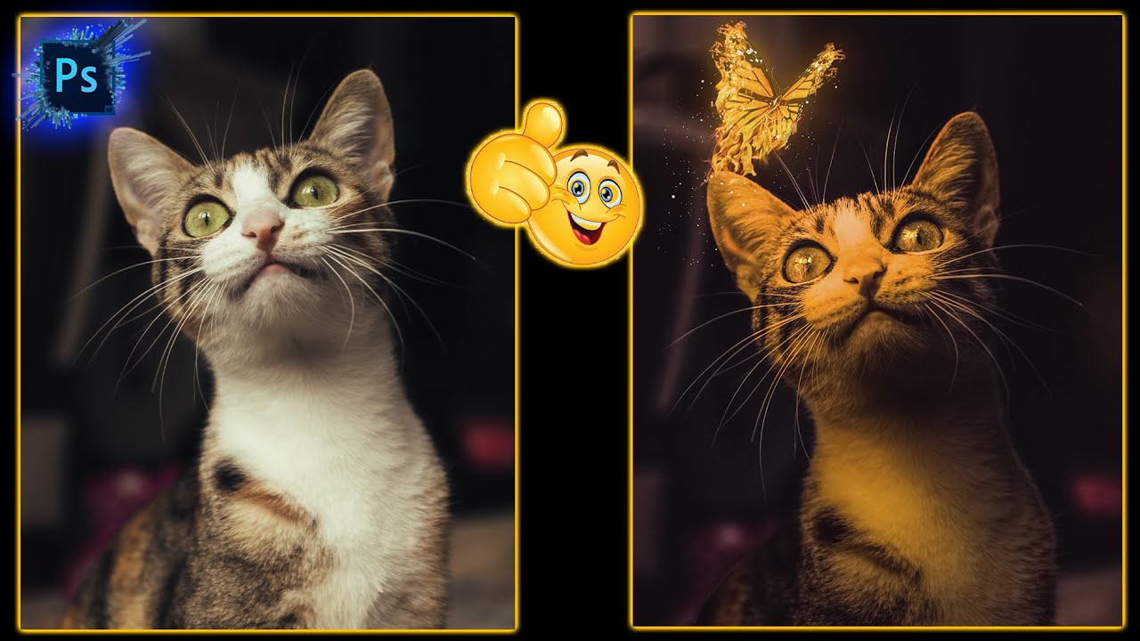 Butterfly And Cat Manipulation in Photoshop | Photoshop tutorial - YouTube