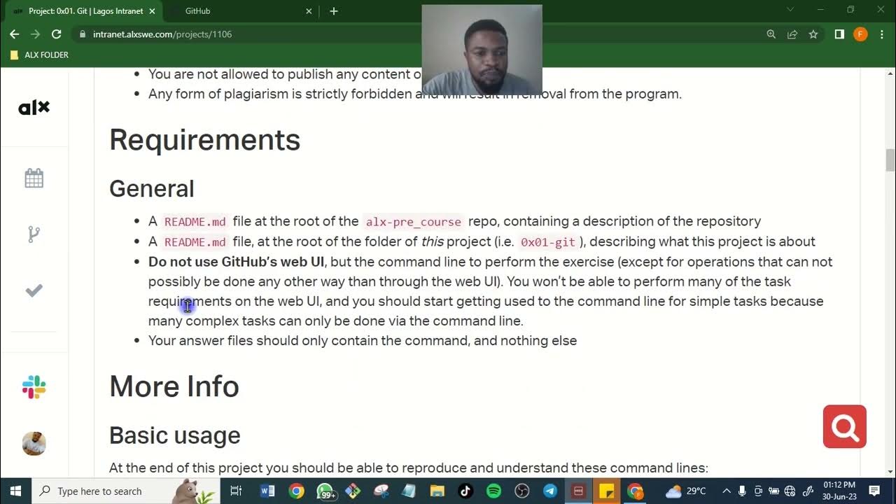 Ohmsschools4africa @ Alx Git 0x01. projects 1 and 2 - YouTube
