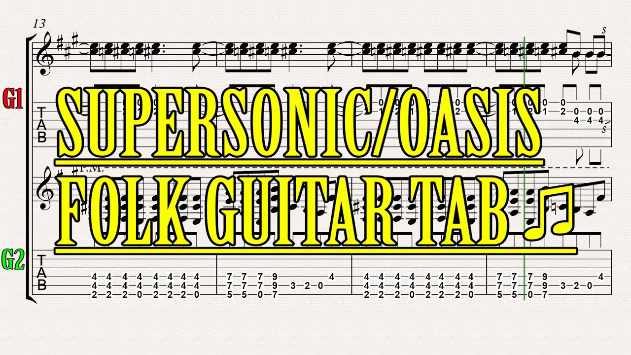 "SUPERSONIC"/OASIS/MY TAB FOR GUITAR (SONG FOR ACOUSTIC) #17 - YouTube