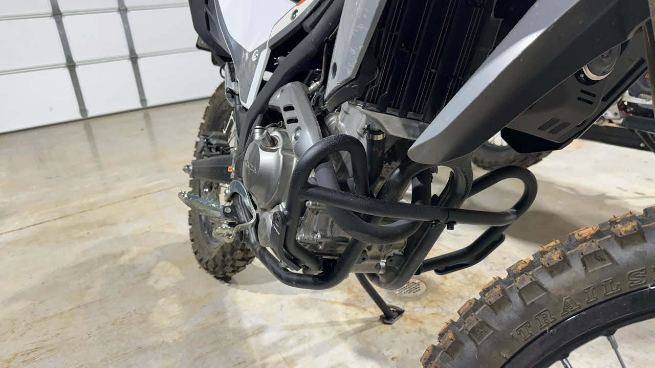 Honda CRF300LS T-Rex Crash Bar Install - YouTube
