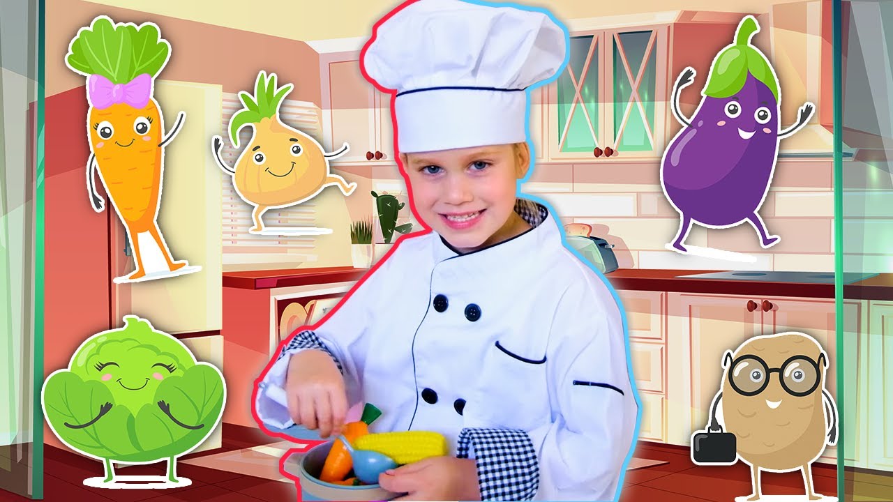 Let's learn about Healthy Food! Fruits and Vegetables in English for ...