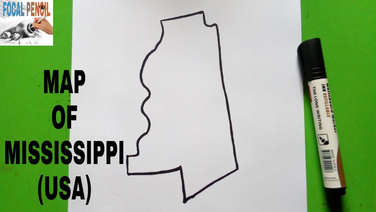 How To Draw Map Of Mississippi (USA) - YouTube