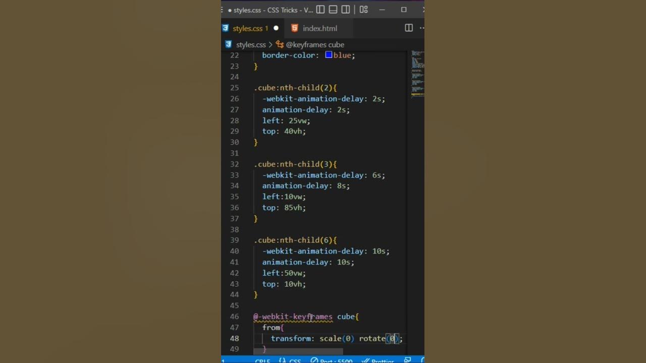 How to make Animated Squares Background : 100 CSS Tricks #htmlcss #coding - YouTube