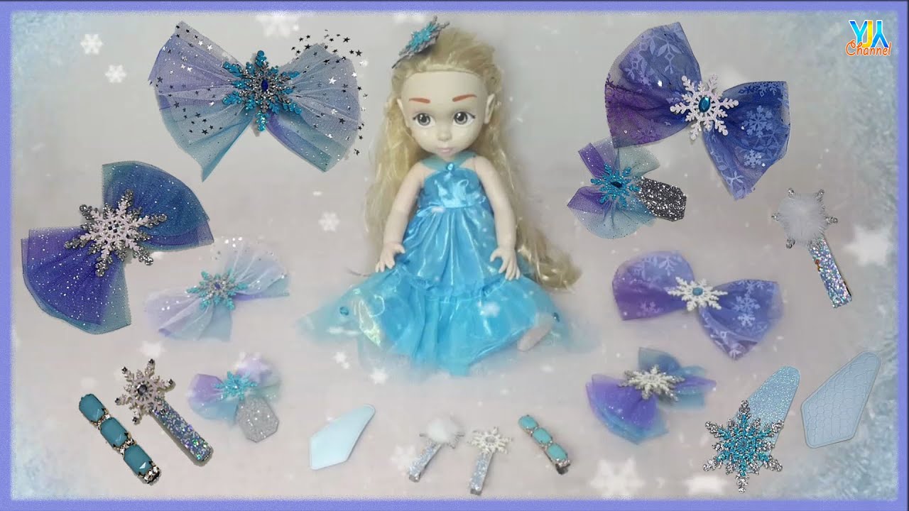 겨울왕국 엘사 머리핀 만들기 / 엘사핀 / 눈꽃 헤어핀 / Frozen Elsa Hairpin DIY - YouTube