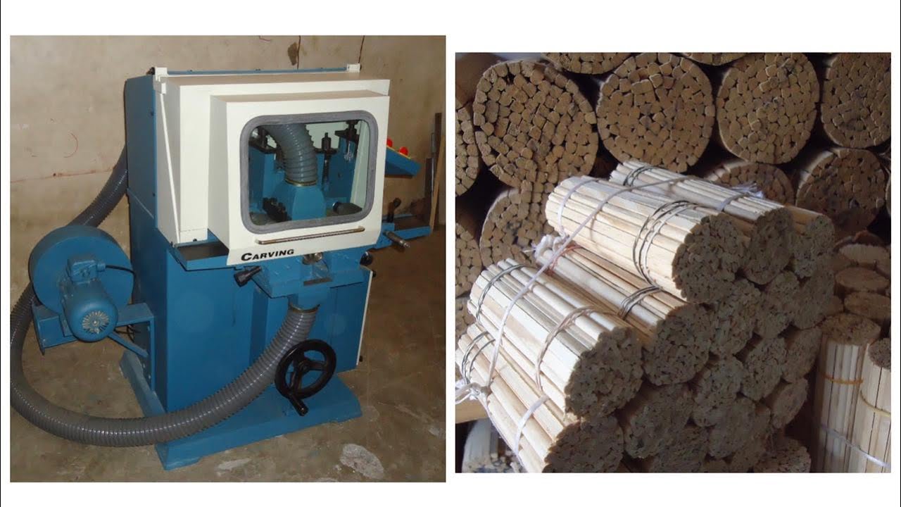 Half Round Wooden Stick Machinery | Wooden Stick Machinery - YouTube