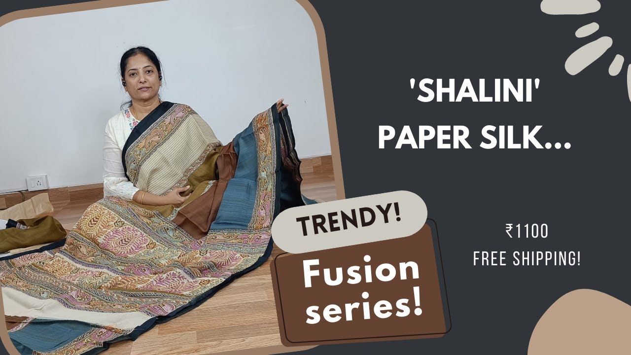 Paper silk sarees | work wear | Madras Sarees FREE SHIPPING! | Fusion ...