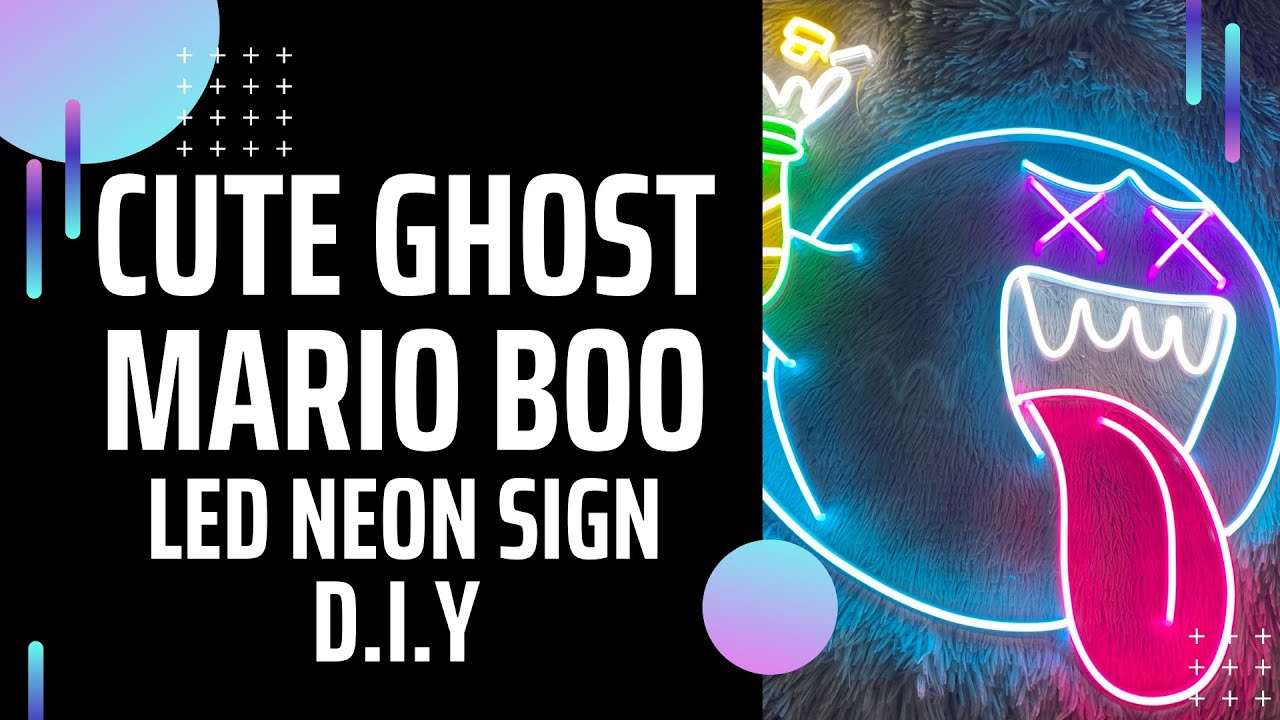 Cute Ghost Mario Boo - How To DIY Neon Sign - YouTube