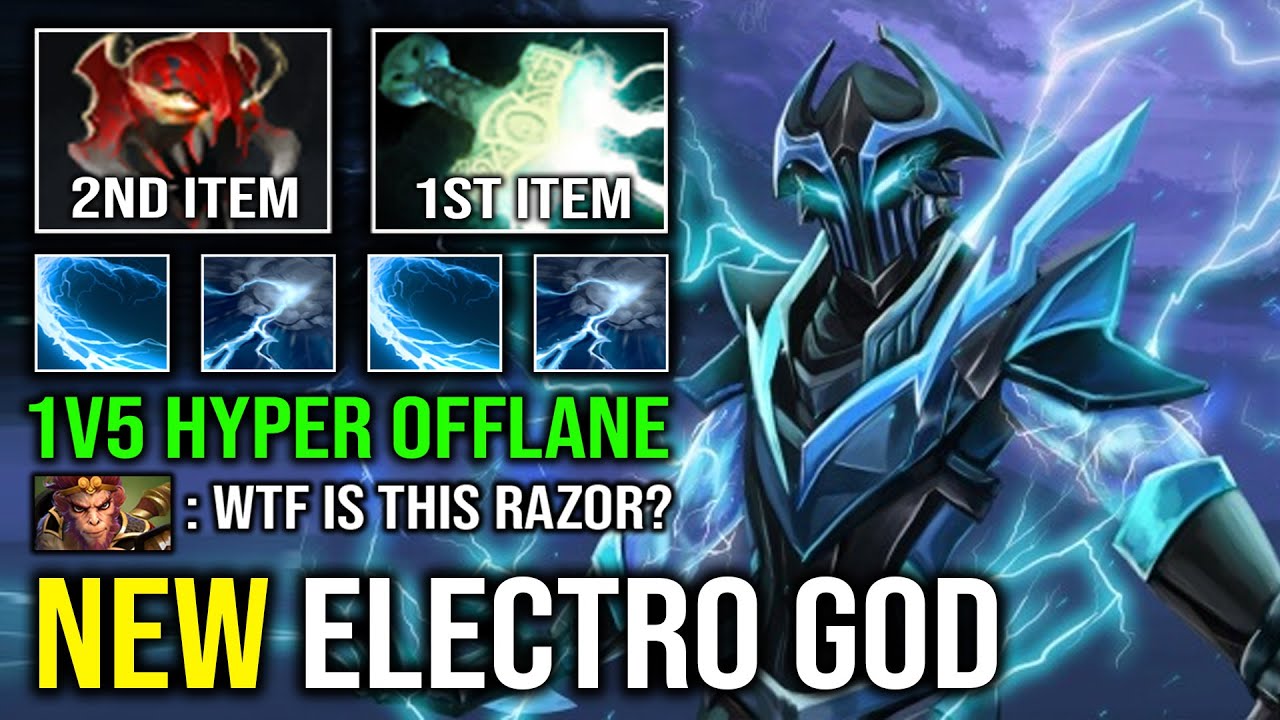 NEW 7.37 Offlane Razor Guide Unlimited Electro Maelstrom + Mask of ...