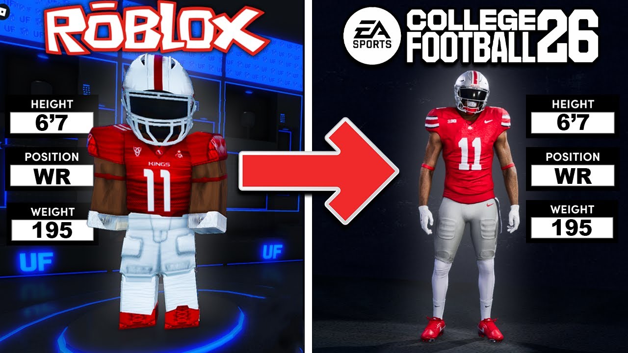I Put My Roblox NFL Universe Football Build In College Football 26 ...