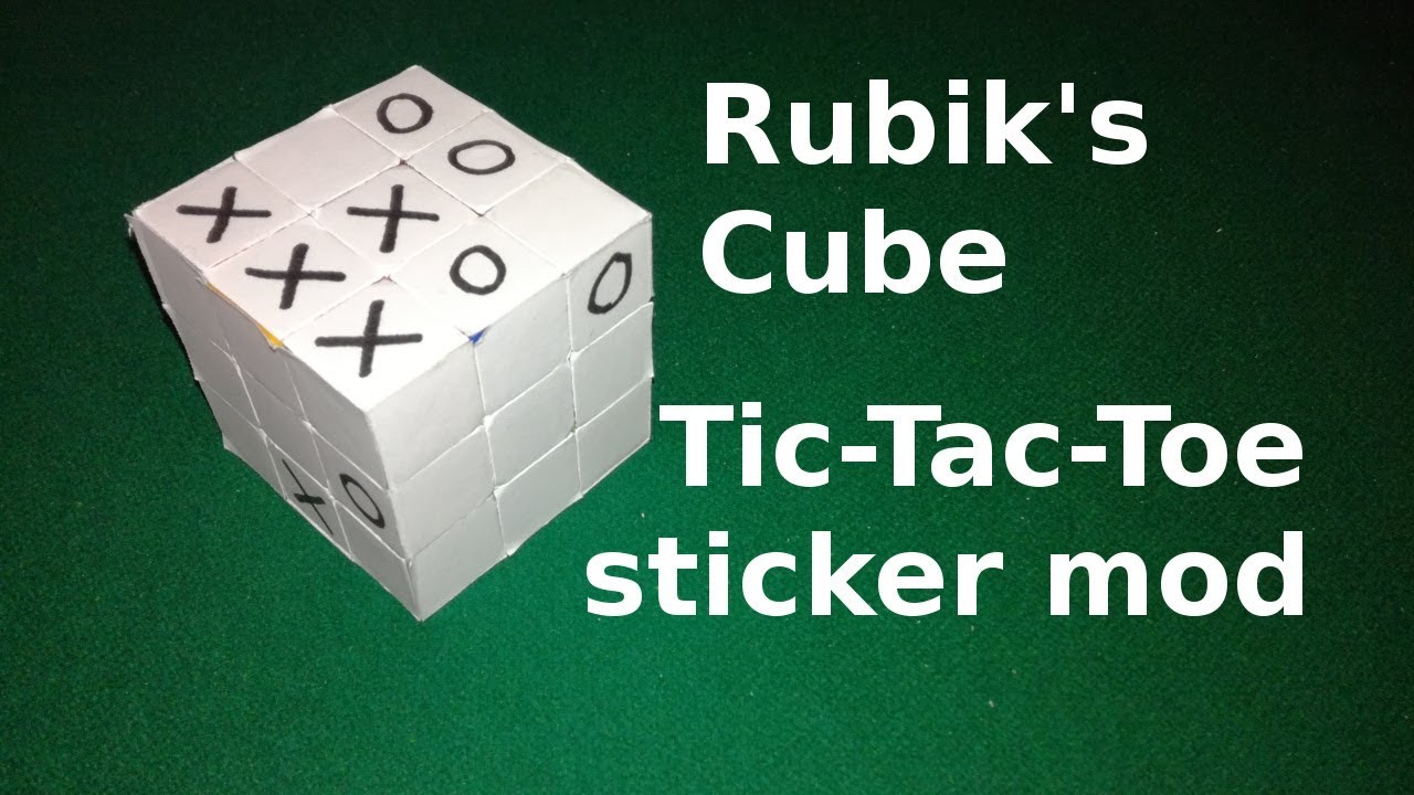 Rubik's Cube Tic-Tac-Toe Sticker Mod - YouTube