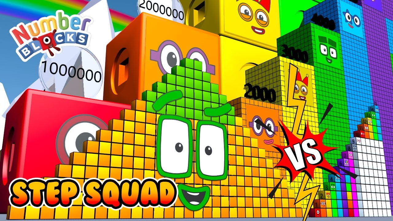 Numberblocks Step Squad Challenge! 240 vs 25,000,000! 🎉 | Learn to ...