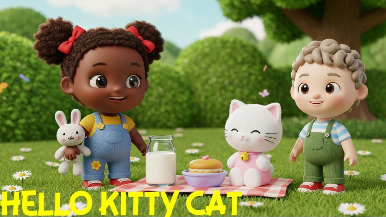 Kitty Cat Meet Ella and Max | Meow Meow Kitty Cat Song 🐱 | Fun Nursery ...