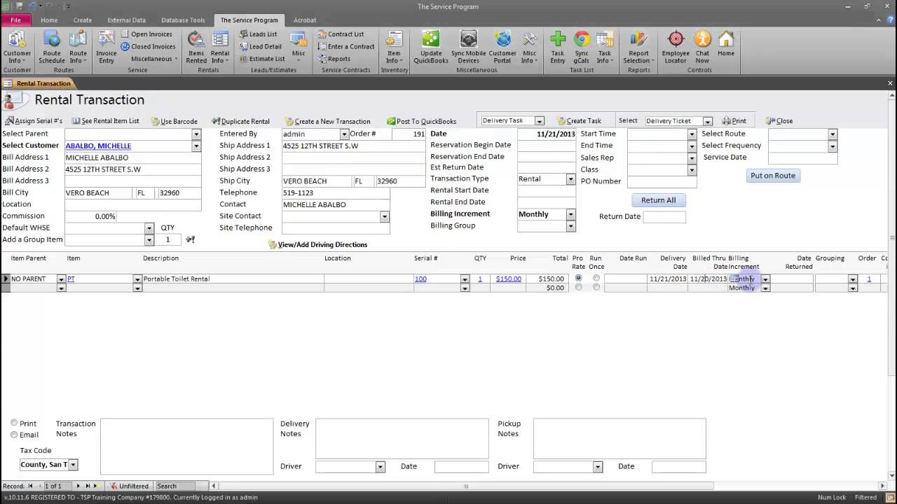 Creating A Rental Transaction - YouTube