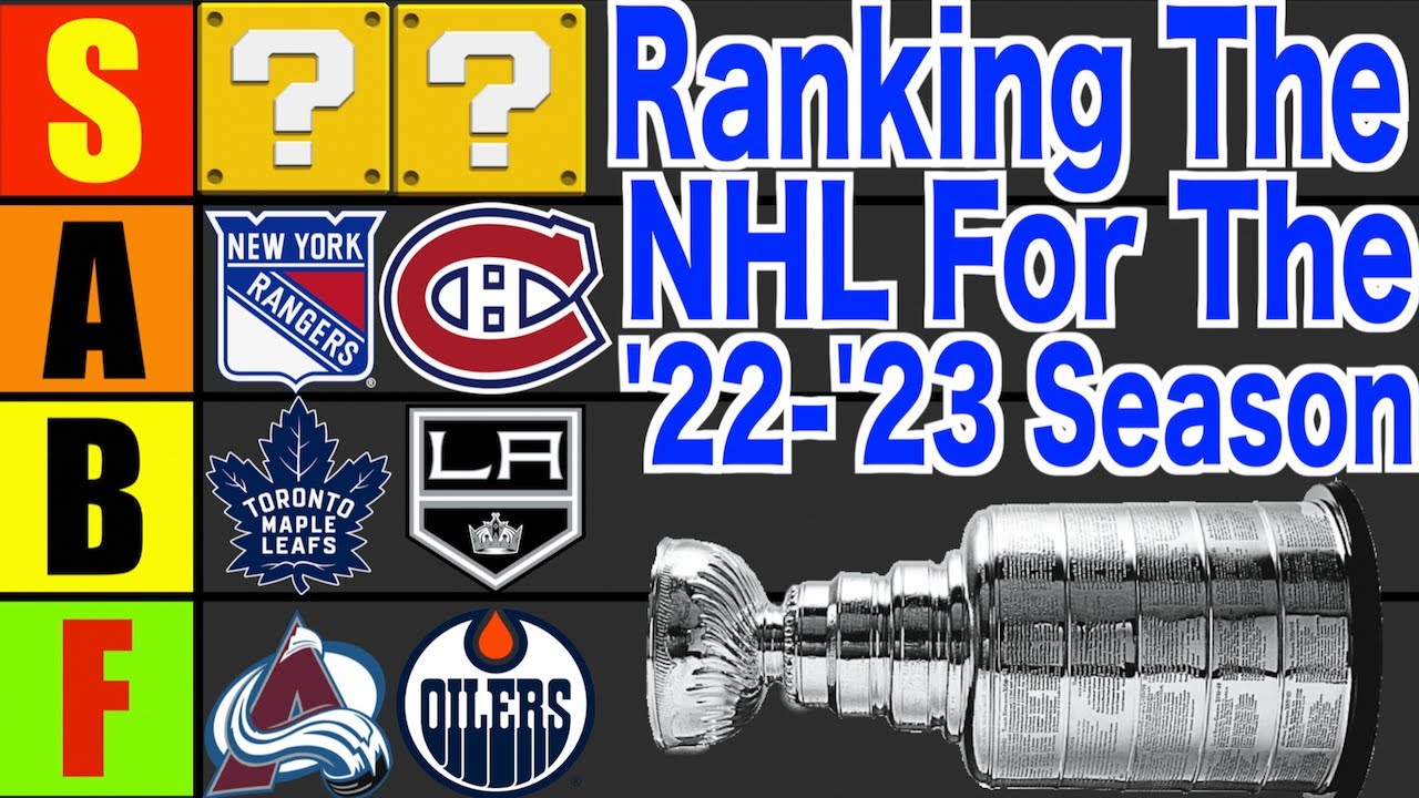 TIER LIST! Ranking the NHL Before the 2022 - 2023 Season | NEW SEASON ...