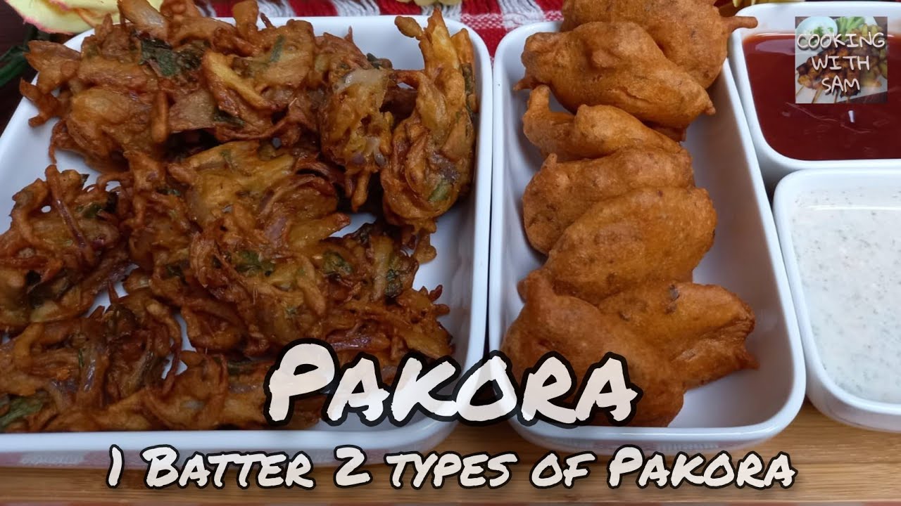 Onion Pakora + Aloo Pakora Recipe. 1 Batter 2 types of kurkure Pakora ...