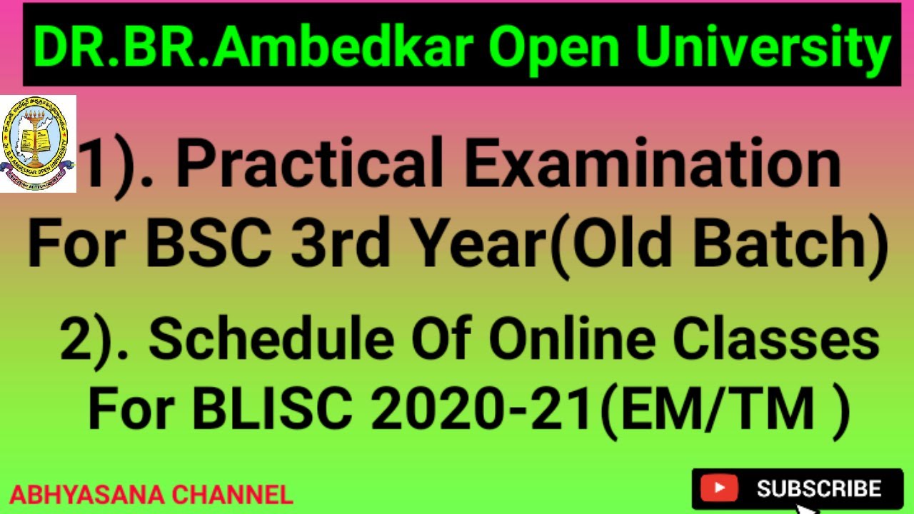 ONLINE CLASS SCHEDULE OF BLISc : 2020-21 & PRACTICAL EXAMINATION OF BSc ...