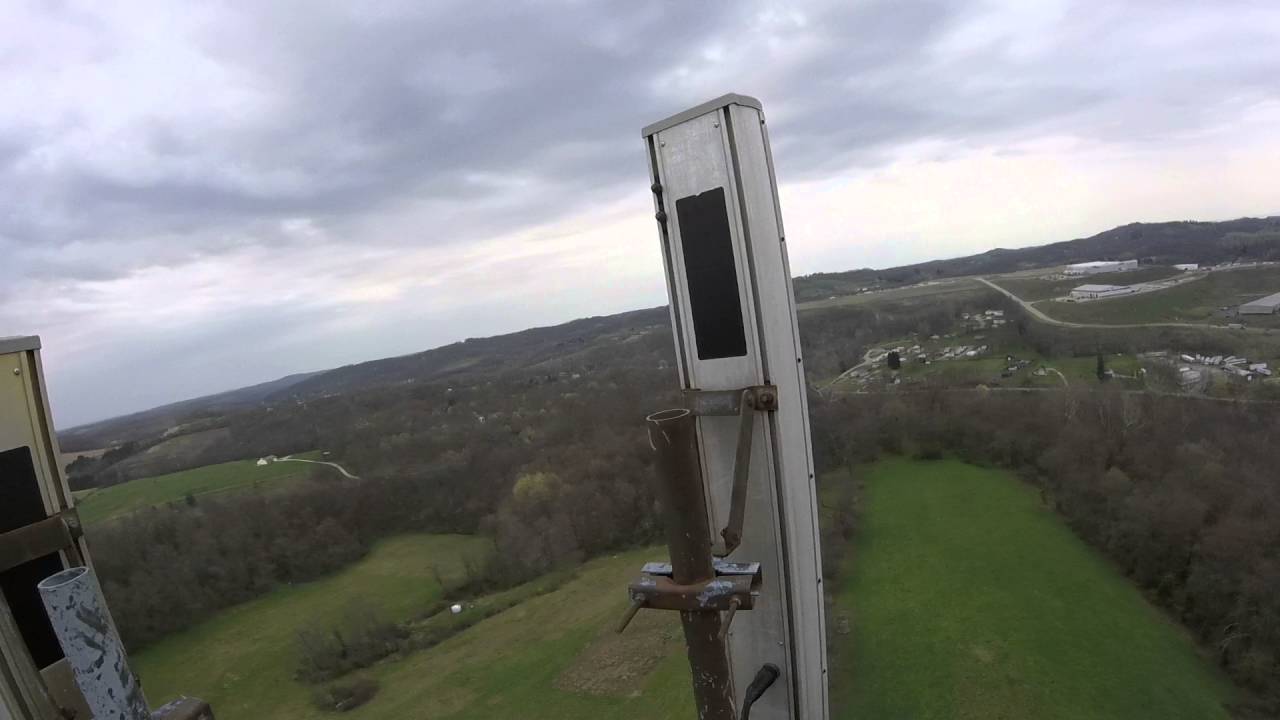 Top of cell tower - YouTube