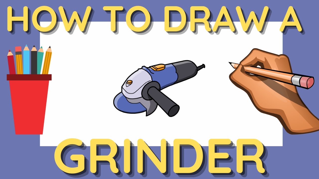 How to draw a grinder step by step - YouTube